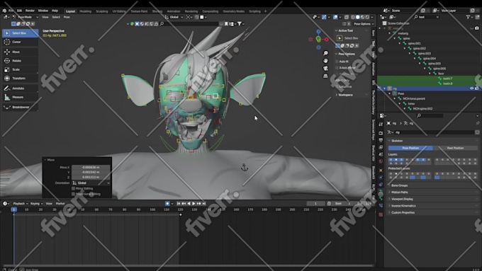 Fix unreal engine 5 control rig, rig3d daz3d, face blendshape key, ik fk rig arm by Herickjonnie ...